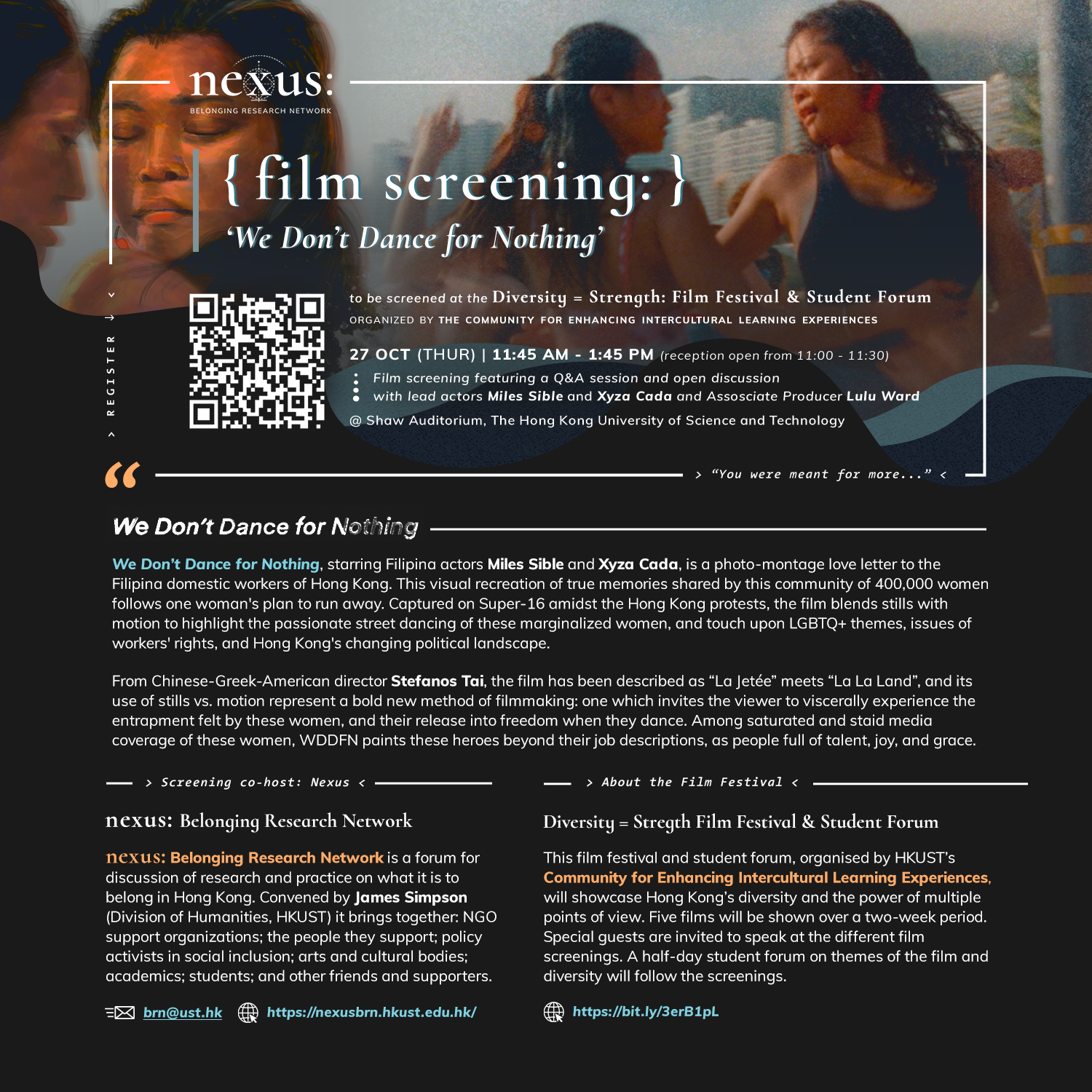 Film Screening: We Don't Dance for Nothing | Belonging Research Network